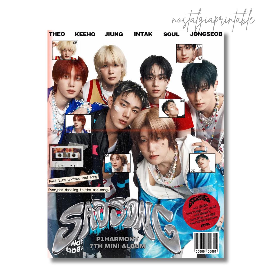 P1HARMONY "sad Song" Poster Print | Aesthetic Kpop Room Decor ...