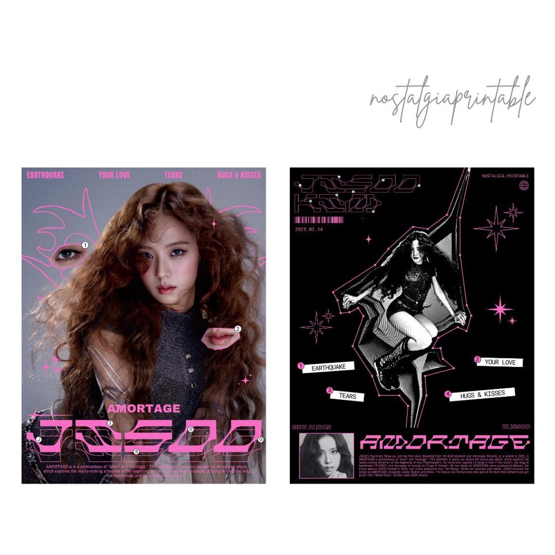 Jisoo amortage Poster Print Kim Jisoo Blackpink Aesthetic Kpop Room ...