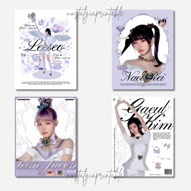 IVE 'accendio' Poster Print (8 JPGS) | Aesthetic Kpop Room Decor | Printable Kpop Wall Art ...