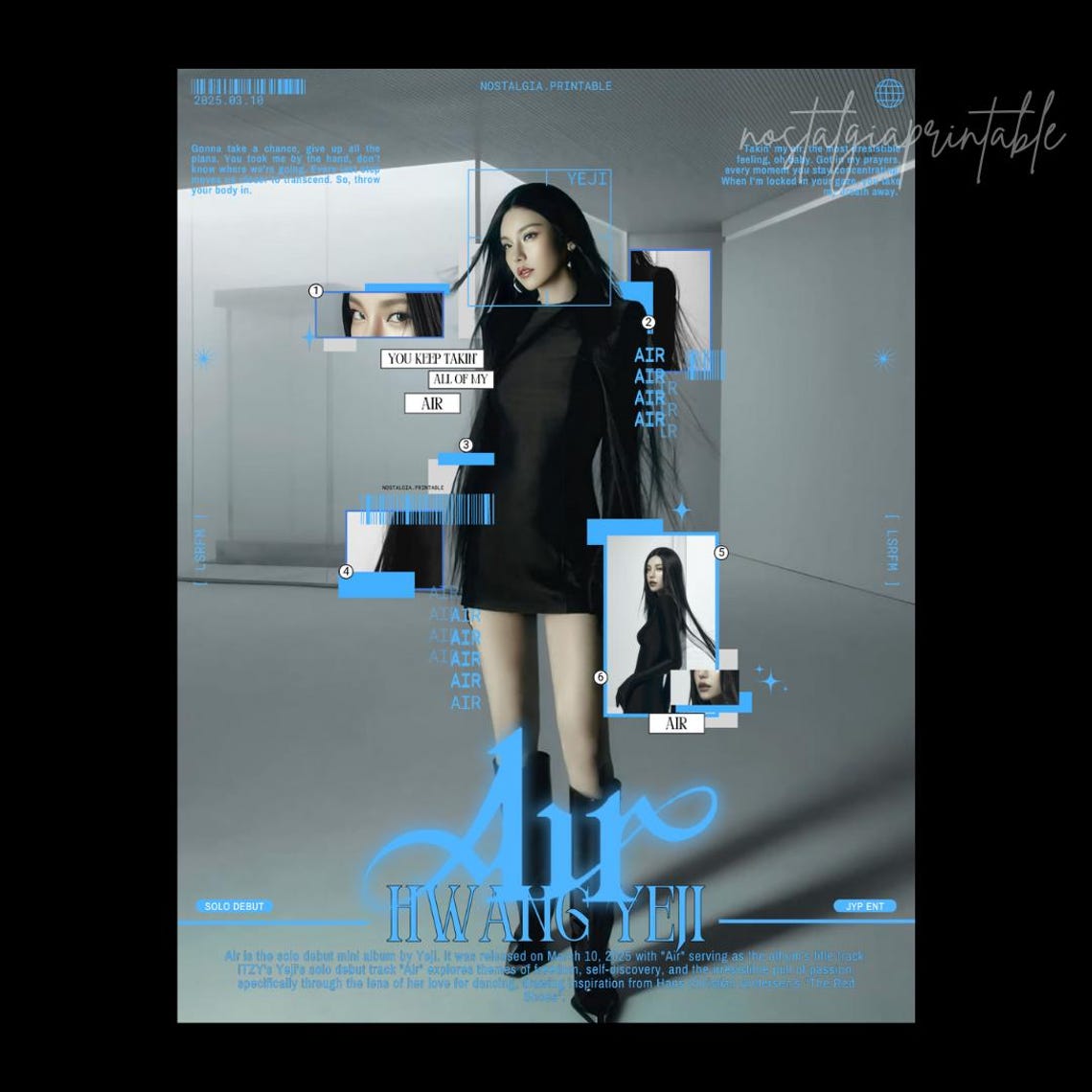 ITZY Yeji 'air' Poster Print | Hwang Yeji Itzy | Aesthetic Kpop Room ...