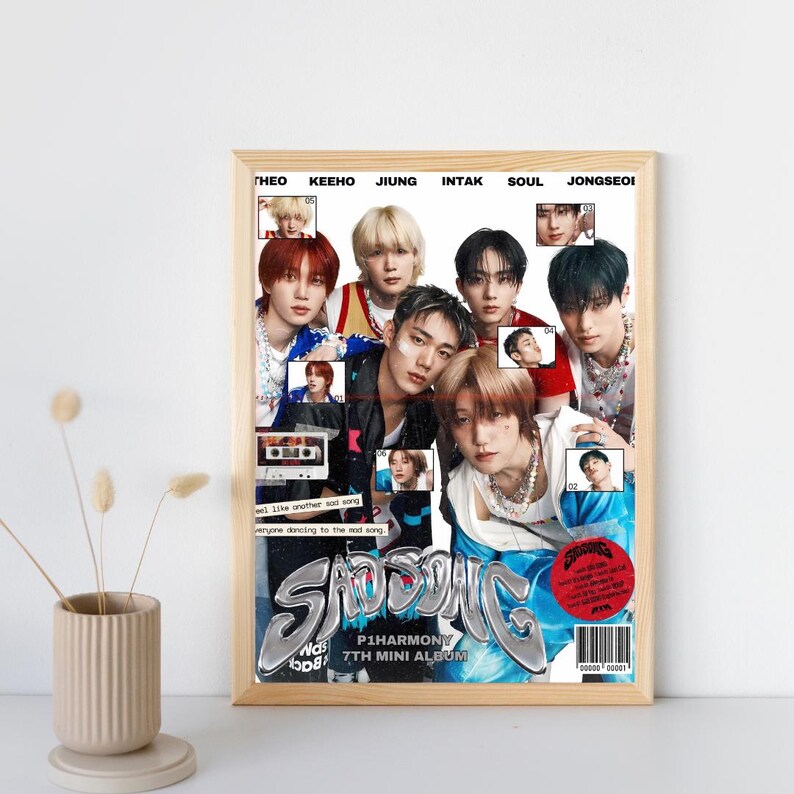 P1HARMONY sad Song Poster Print Aesthetic Kpop Room Decor Printable ...