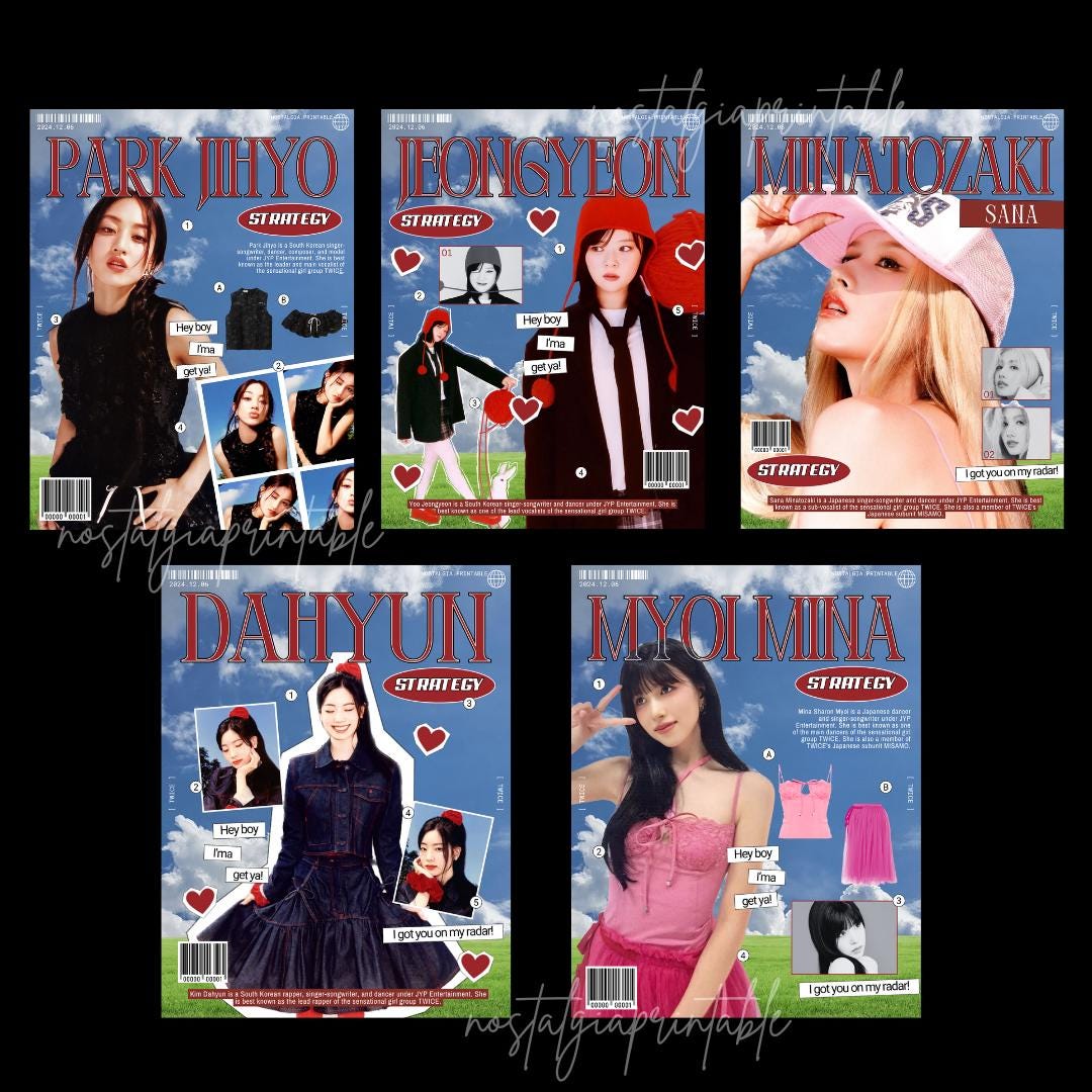 TWICE Strategy Art Poster Prints (11 JPGS) | Megan Thee Stallion | Aesthetic Kpop Room Decor ...