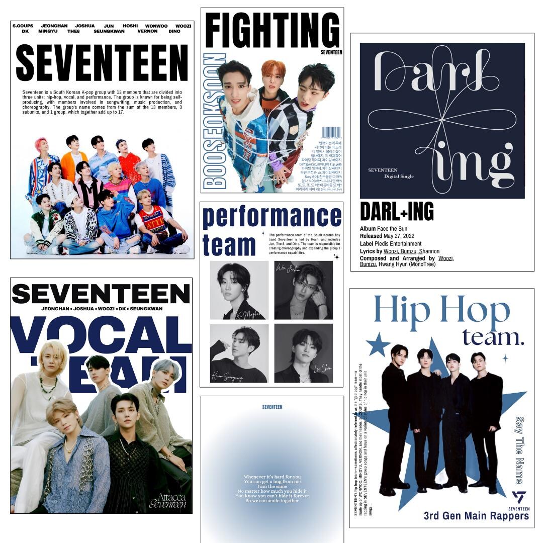 SEVENTEEN Art Poster Prints (8 JPGS) | Aesthetic Kpop Room Decor | Printable Kpop Wall Art ...