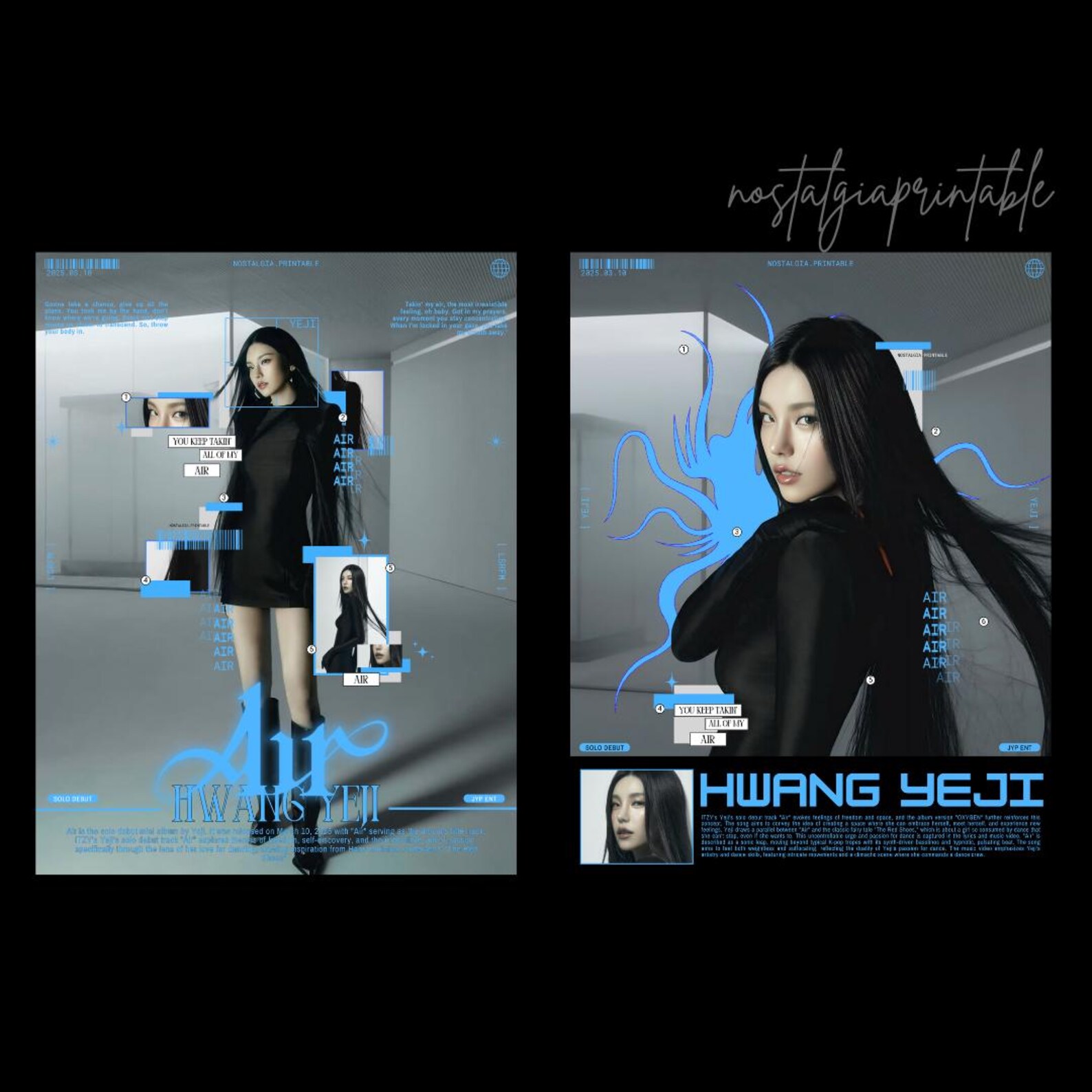 ITZY Yeji 'air' Poster Print | Hwang Yeji Itzy | Aesthetic Kpop Room ...