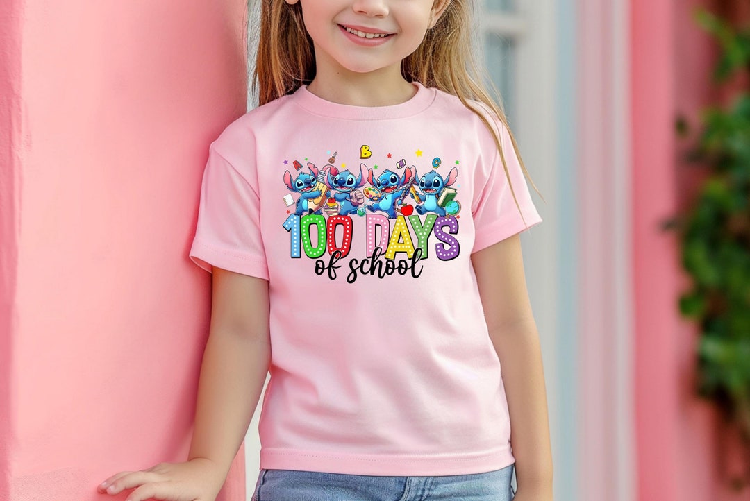 Stitch School Shirt, 100 Days School Tee, Stitch Student Tee, 1st Grade ...
