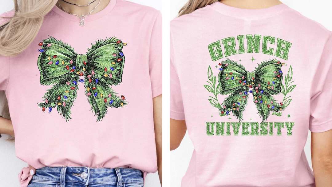 Grinch University Shirt, Grinch T-shirt, Christmas Grinch Tee, Grinch 2 ...