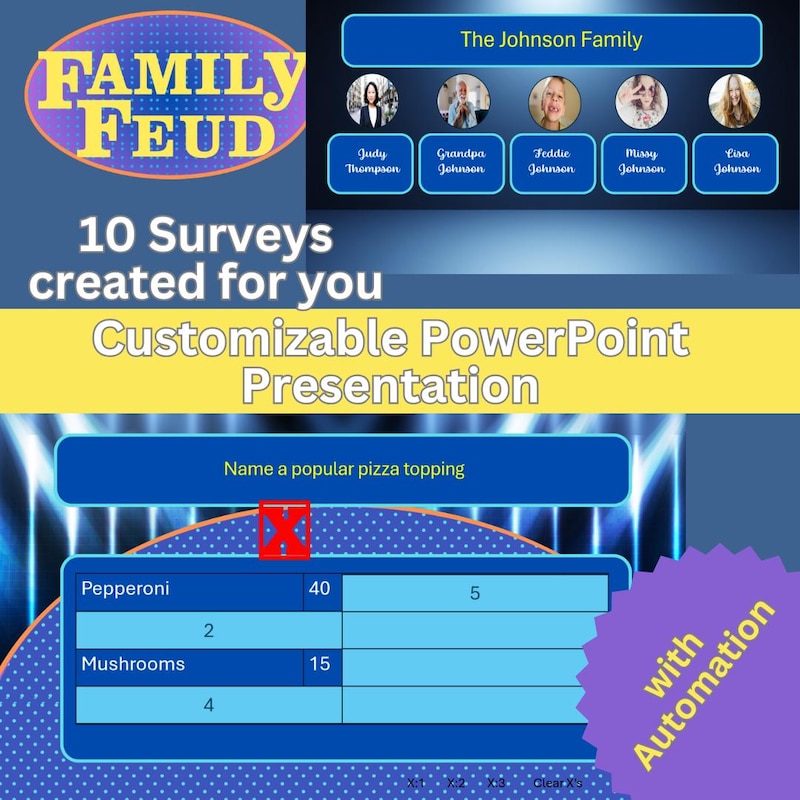 Family Feud Template - Etsy