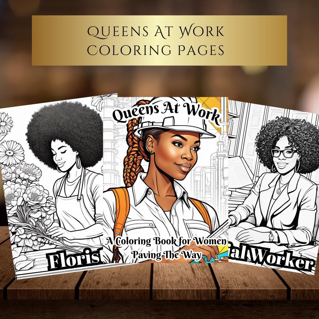 Women at Work Coloring Pages: Career Inspiration (PDF Download) - Etsy