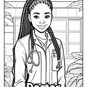 Black Girl Career Coloring Book Digital Download – Printable Pages ...