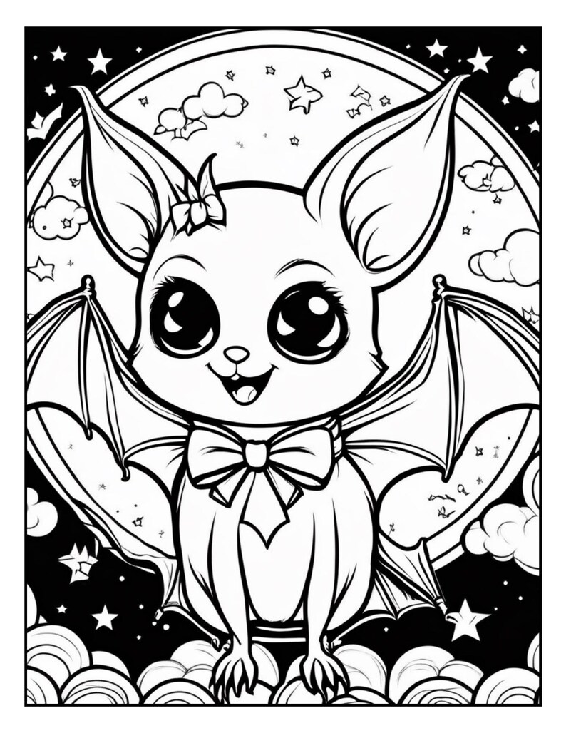 Spooky Cute Halloween Coloring Pages Digital Download, Fun Halloween ...
