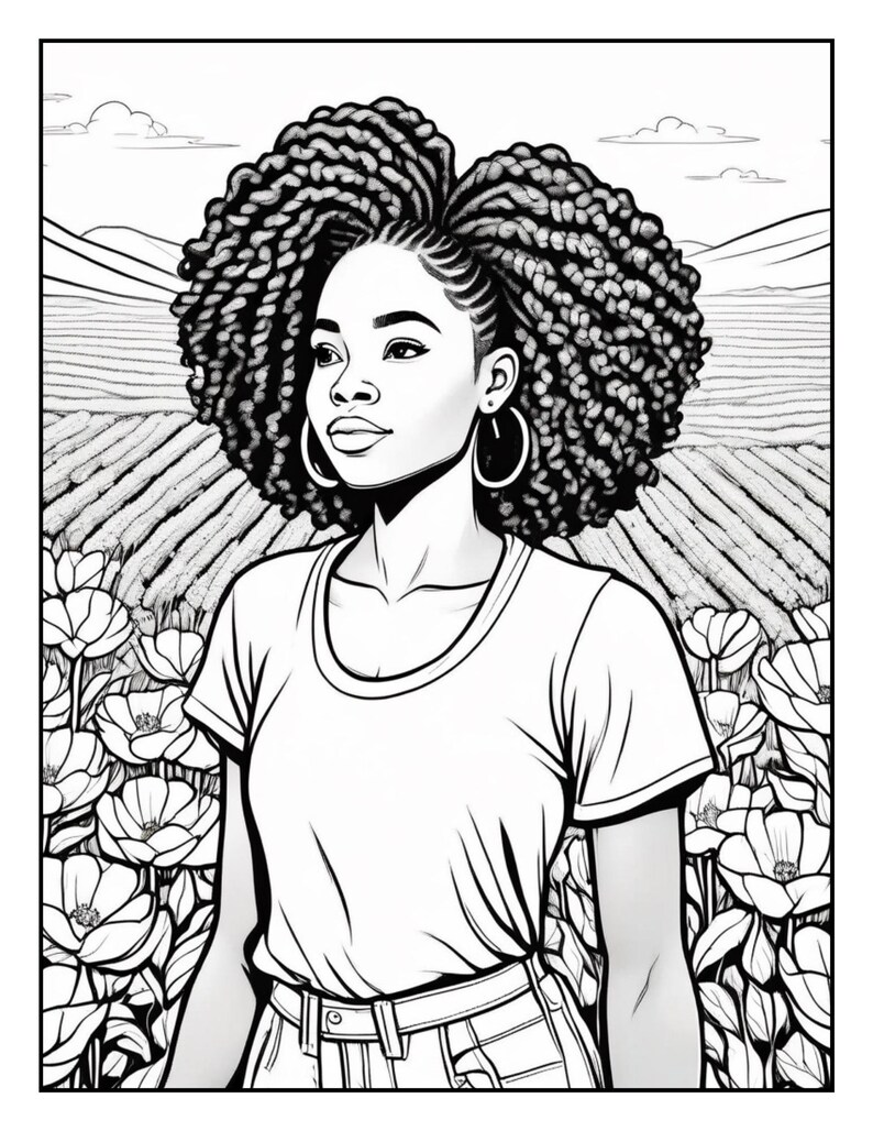 Black Girl Coloring Book Teen Girl Coloring Pagesprintable Coloring ...