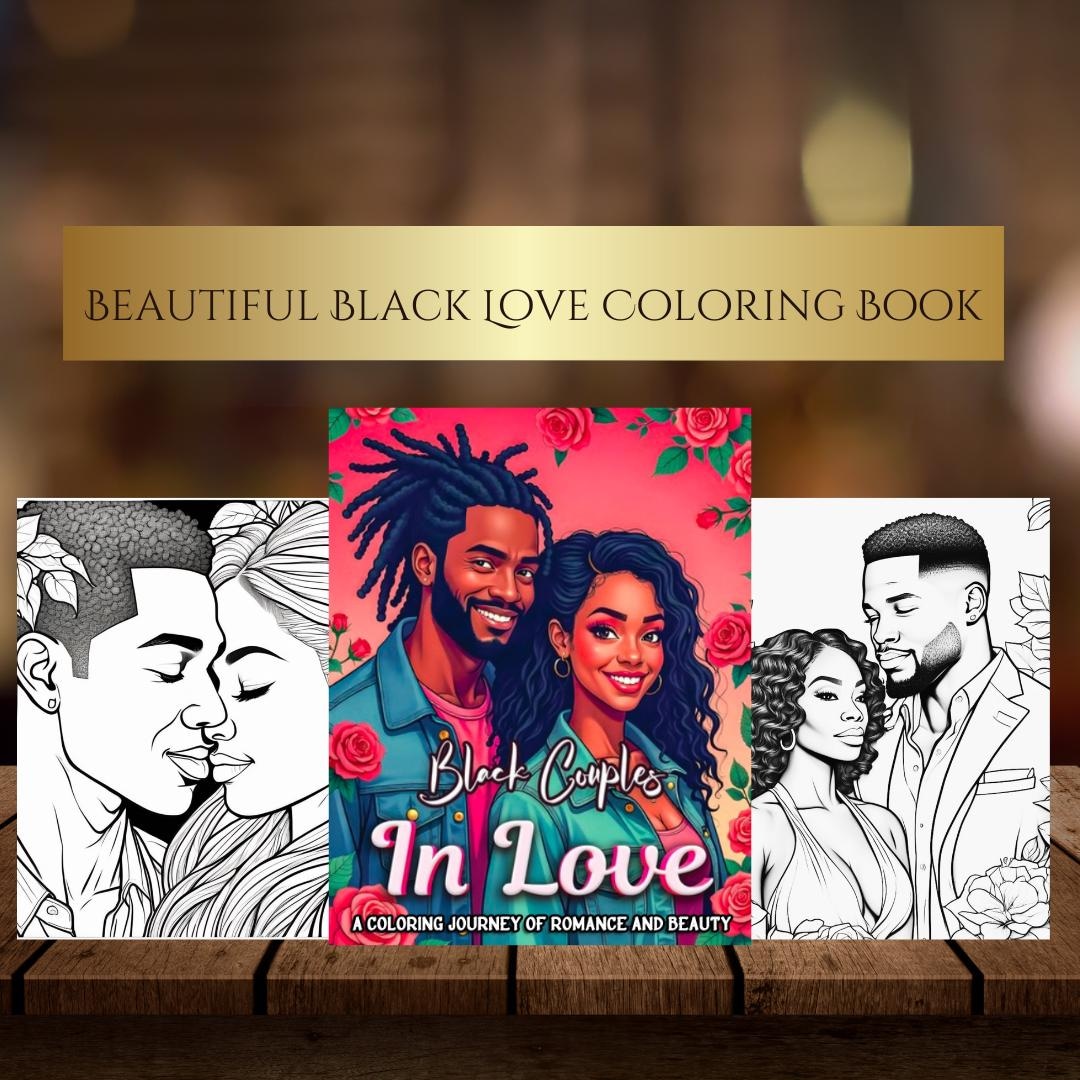 Black Love Coloring Book: Romantic Couples, Stress Relief (PDF) - Etsy
