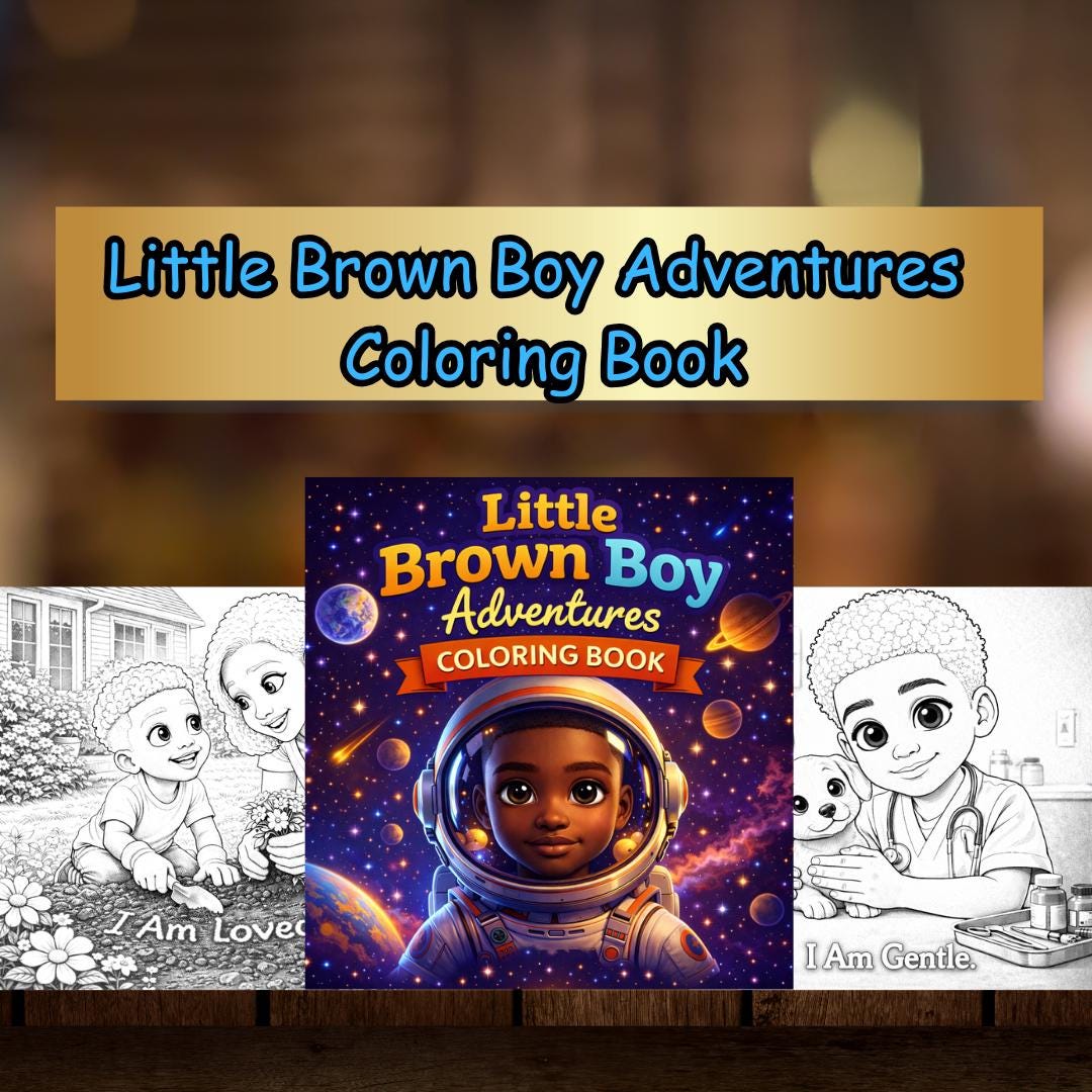 Little Brown Boy Adventures Coloring Book | Career Inspiration (PDF ...