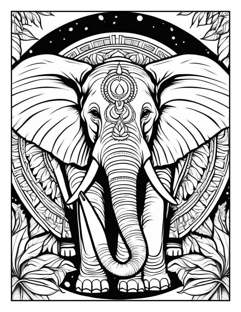 25 Page Printable Animal Mandala Coloring Book Digital Download Stress ...