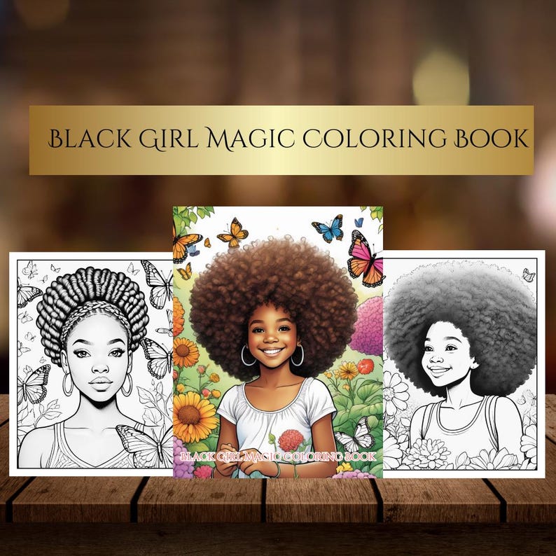 Black Girl Magic Coloring Book| Teen Girl Coloring Pages|printable ...