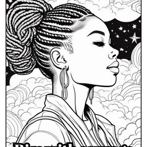 Black Women Affirmation Coloring Pages: Inspirational Art (digital ...