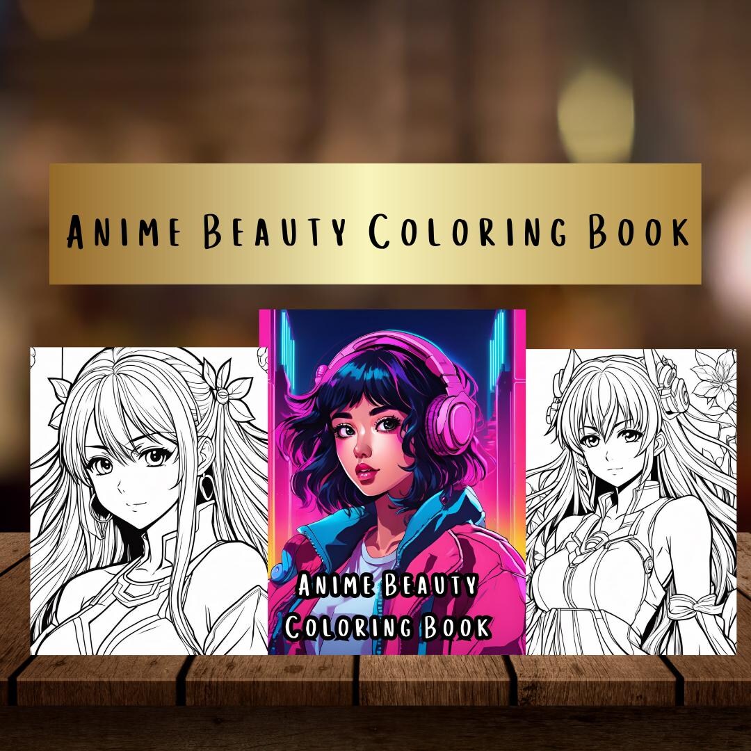 Anime Girls Coloring Book | 25 Manga Designs (digital Download - Etsy