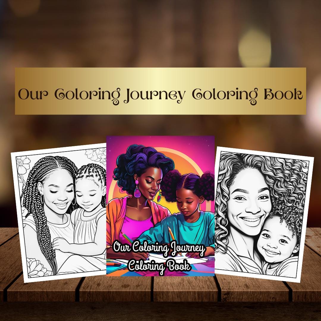 Mommy and Me Coloring Pages| Digital Download for Moms & Daughters ...