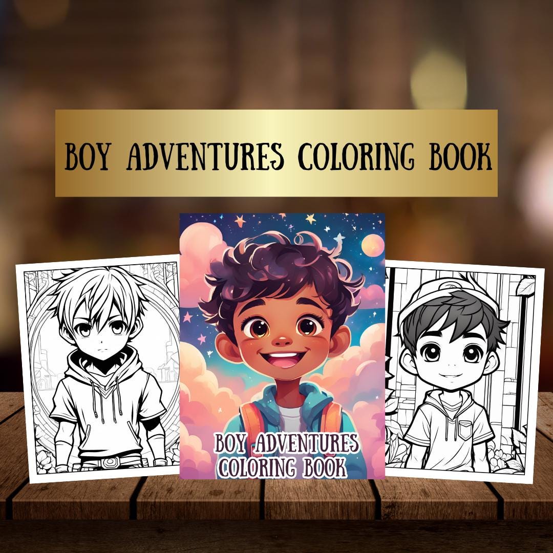 Chibi Boy Coloring Book | Cute and Fun Anime-style Pages for Kids and ...