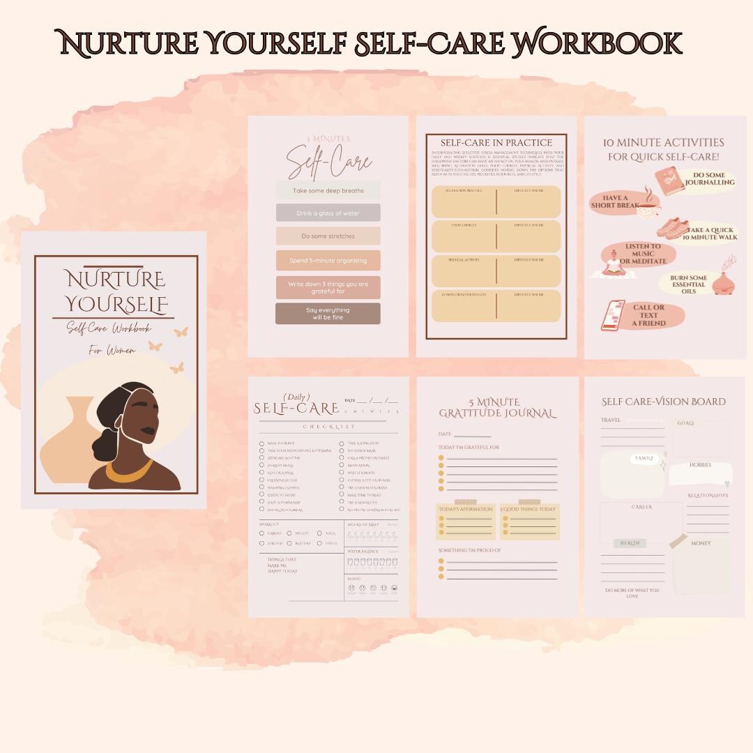 Self-care Workbook: Printable Journal & Reflection Prompts (digital ...