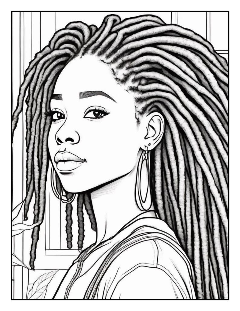 Black Girl Magic Coloring Book| Teen Girl Coloring Pages|printable ...