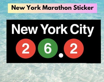 New York City Marathon Sticker, Running Sticker, Waterproof Marathon ...