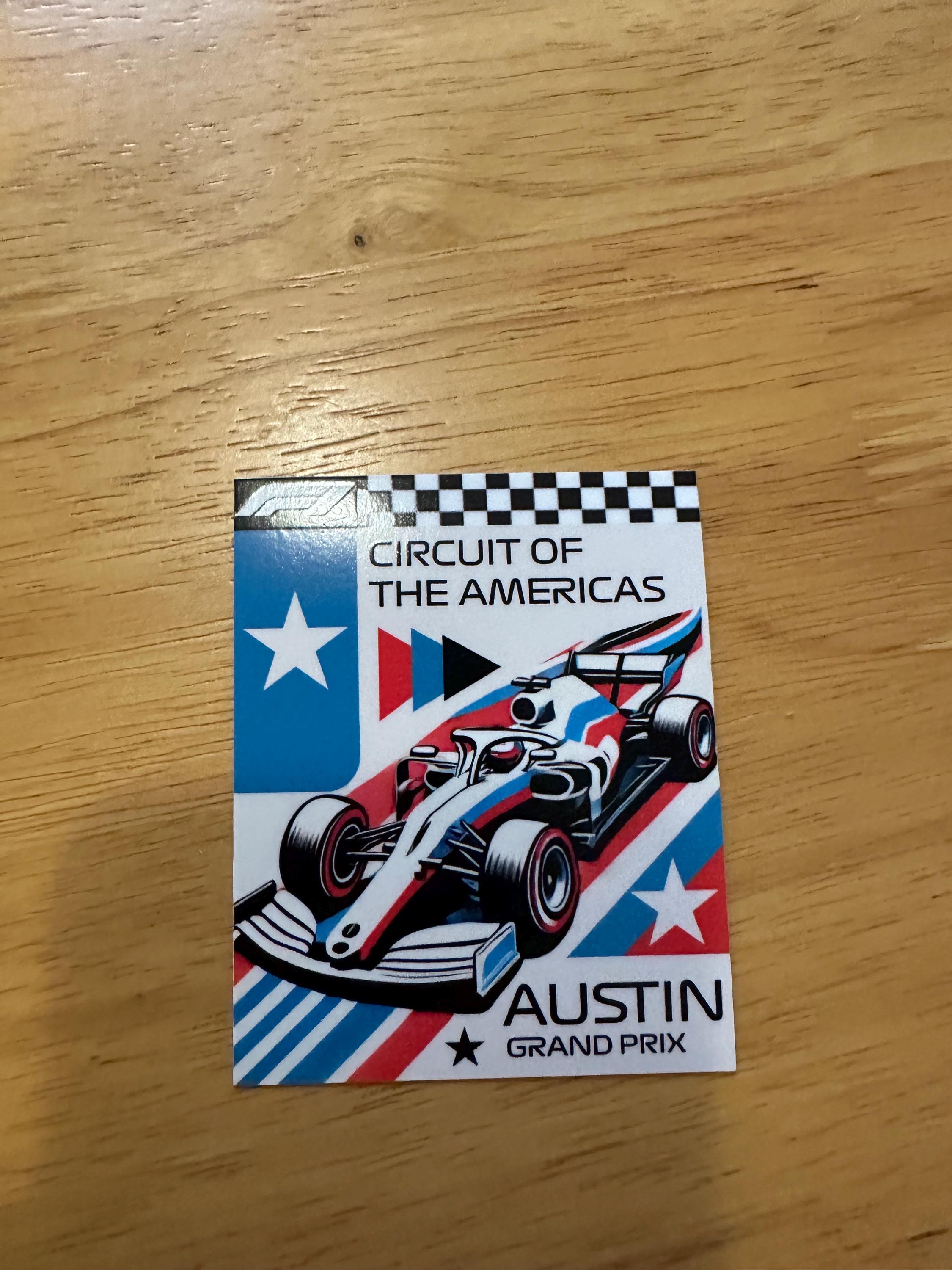 Austin Grand Prix F1 Formula 1 Sticker. Circuit of the Americas. COTA ...