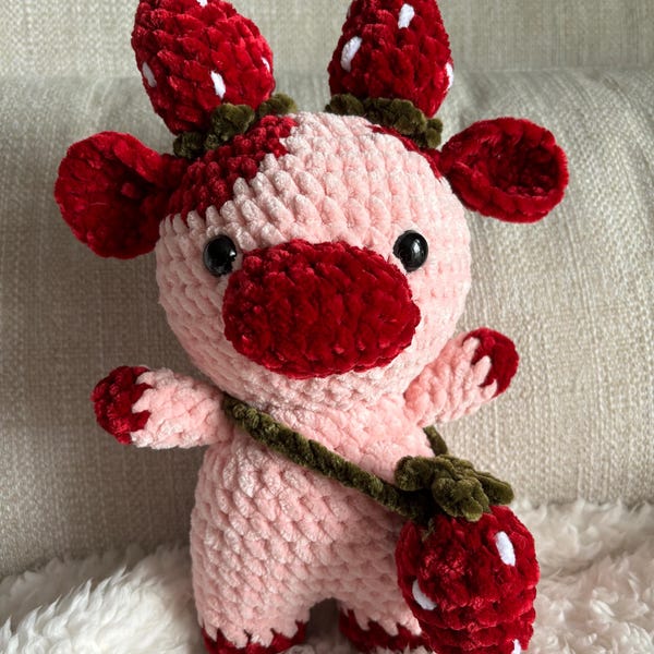 Strawberry Cow Art - Etsy