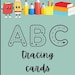 ABC Coloring Book, Alphabet Tracing Cards Worksheets, Alphabet Tracing ...