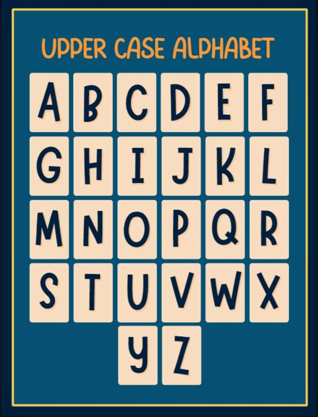 Upper and Lower Case Alphabet Posters, Upper Case Alphabet Poster ...