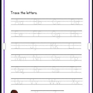 Alphabet and Number Tracing Worksheets, Handwriting Letter Number ...