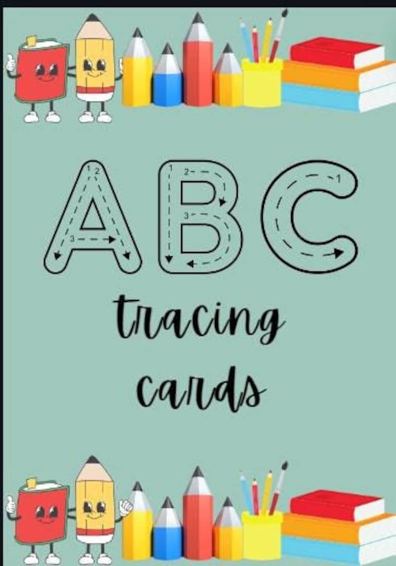 ABC Coloring Book, Alphabet Tracing Cards Worksheets, Alphabet Tracing ...