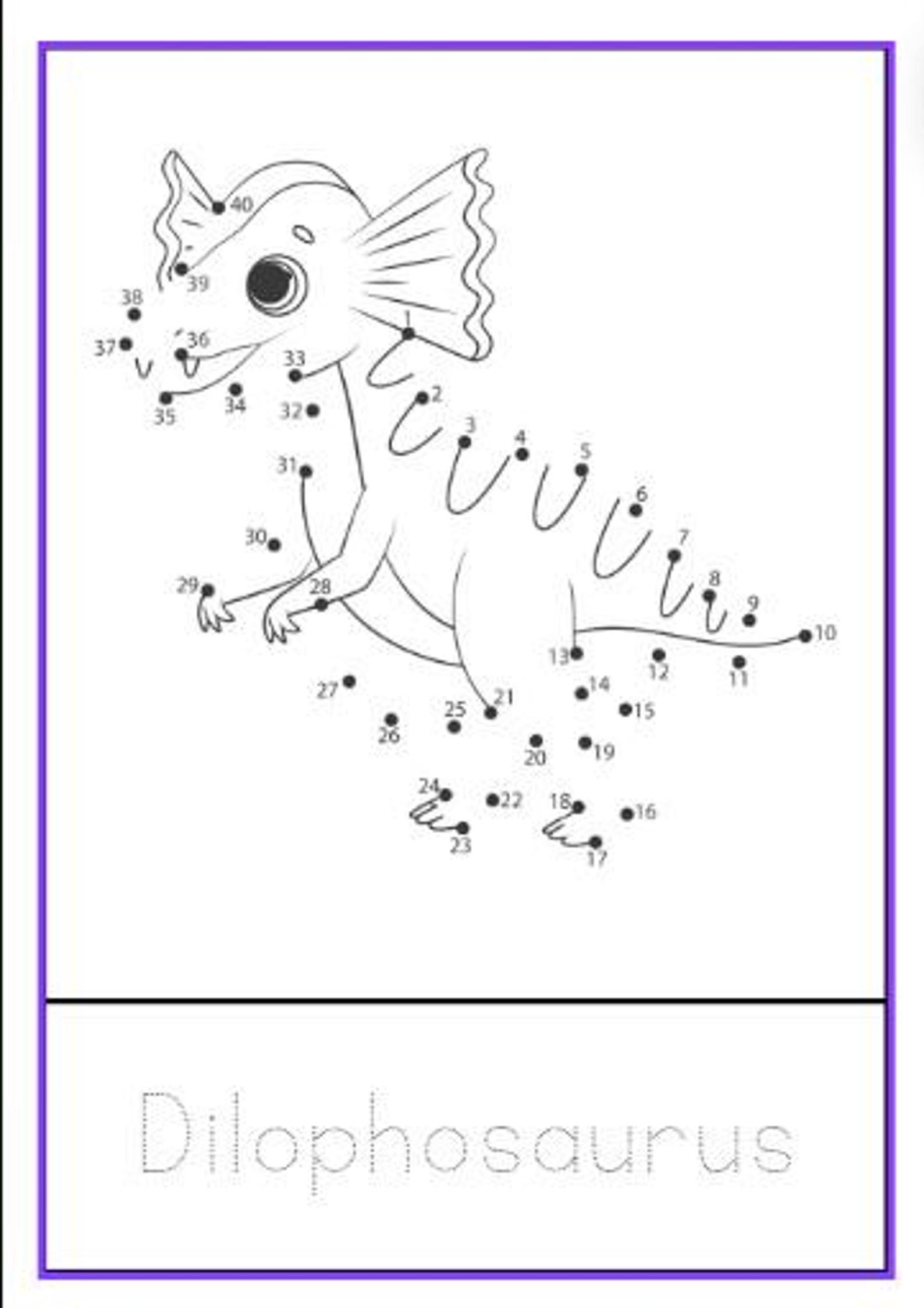Dinosaur Dot-to-dot Coloring Book, Perfect for Preschool & Kindergarten ...