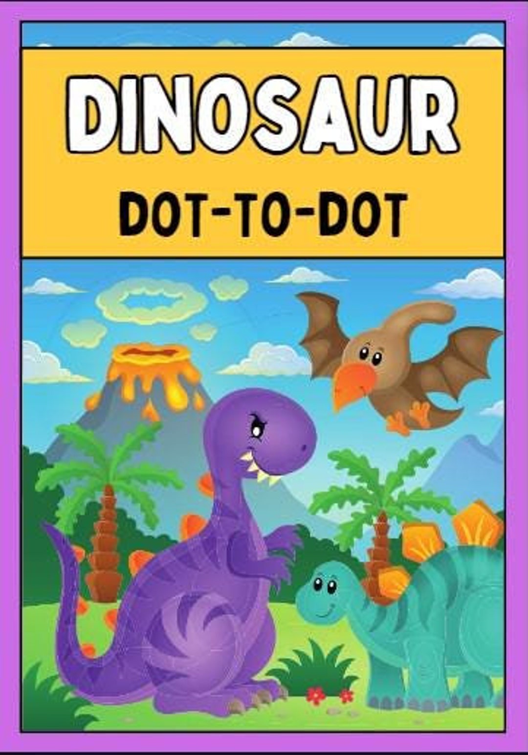 Dinosaur Dot-to-dot Coloring Book, Perfect for Preschool & Kindergarten ...