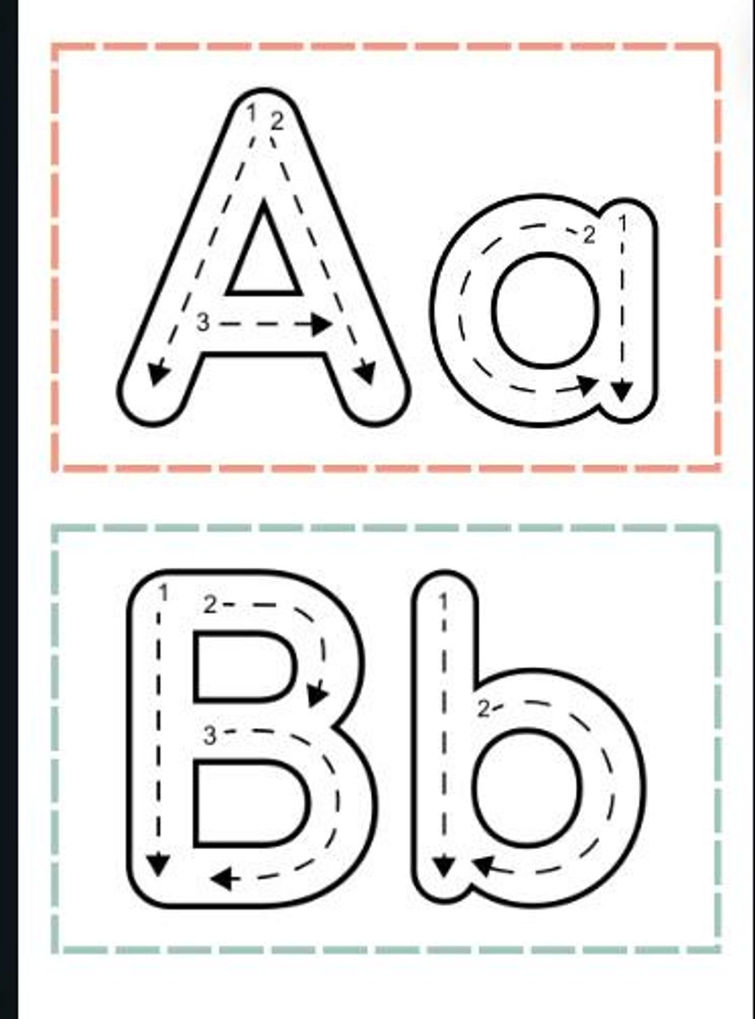 ABC Coloring Book, Alphabet Tracing Cards Worksheets, Alphabet Tracing ...