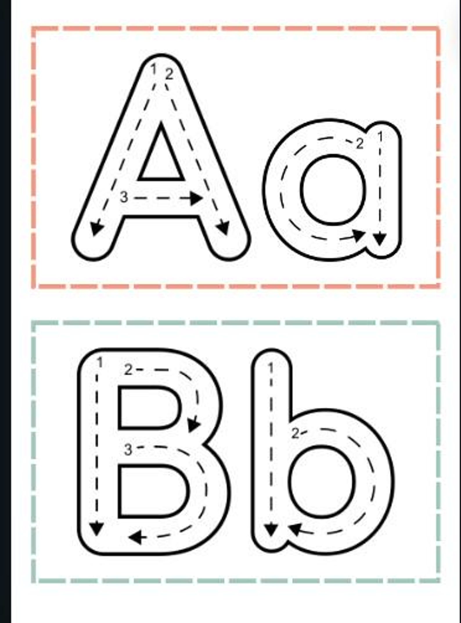 ABC Coloring Book, Alphabet Tracing Cards Worksheets, Alphabet Tracing ...