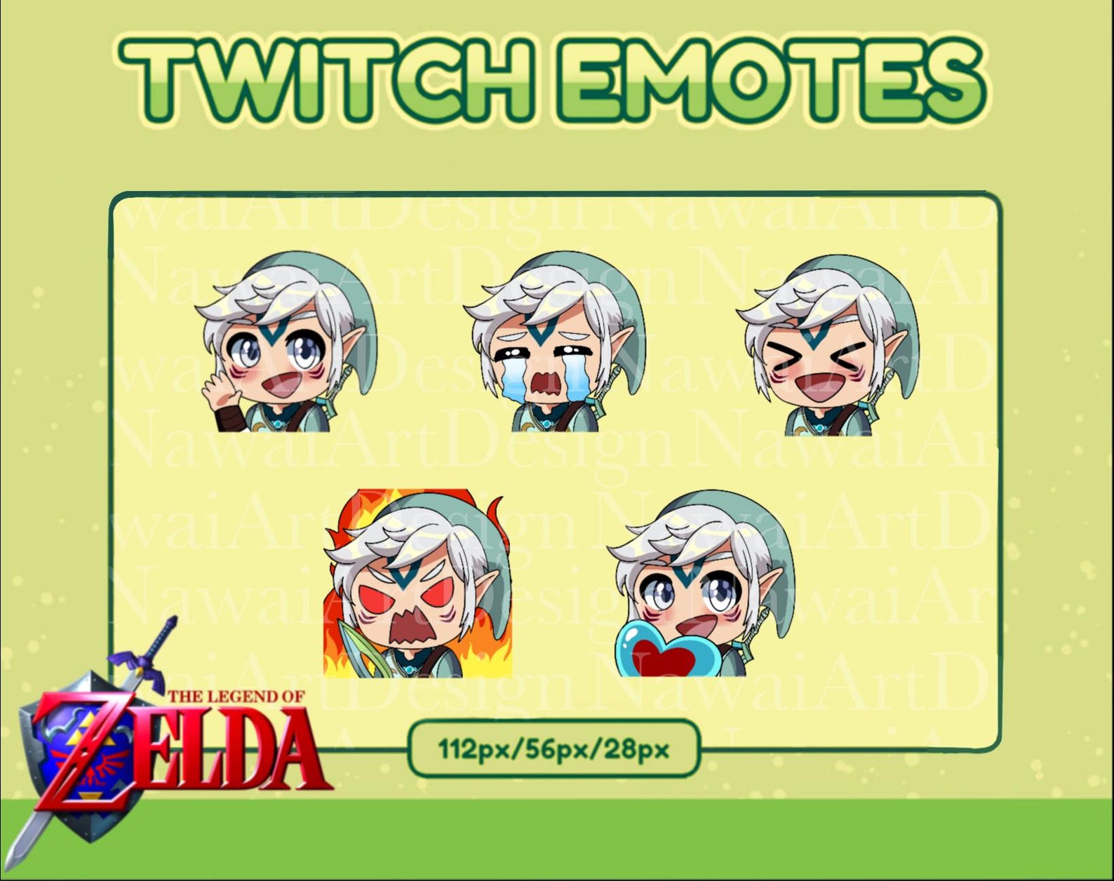 Link Ultimate Mix & Match Emote Pack Legend of Zelda Twitch/discord ...