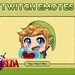 Link Emote Pack| Legend of Zelda| Twitch/discord Icon| Kawaii Chibi ...