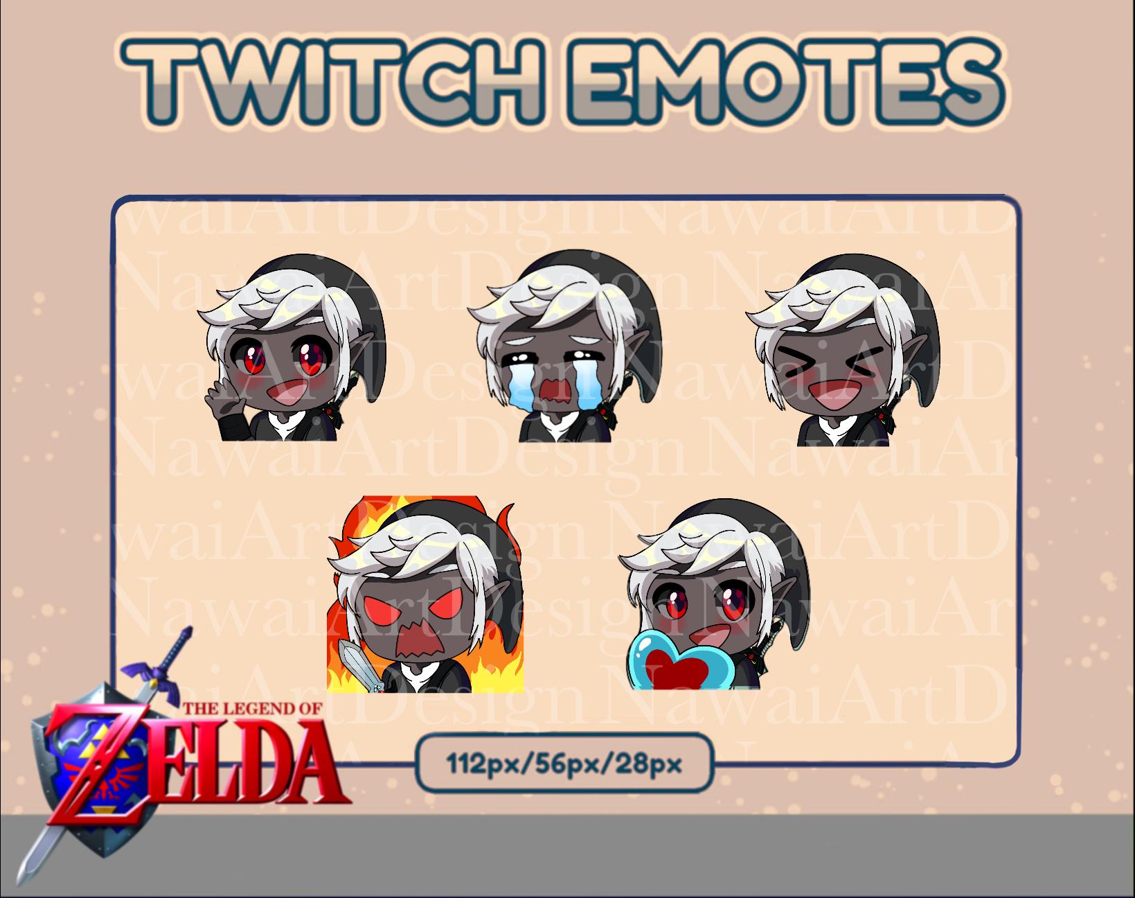 Dark Link Emote Pack| Legend of Zelda| Twitch/discord Icon| Kawaii ...
