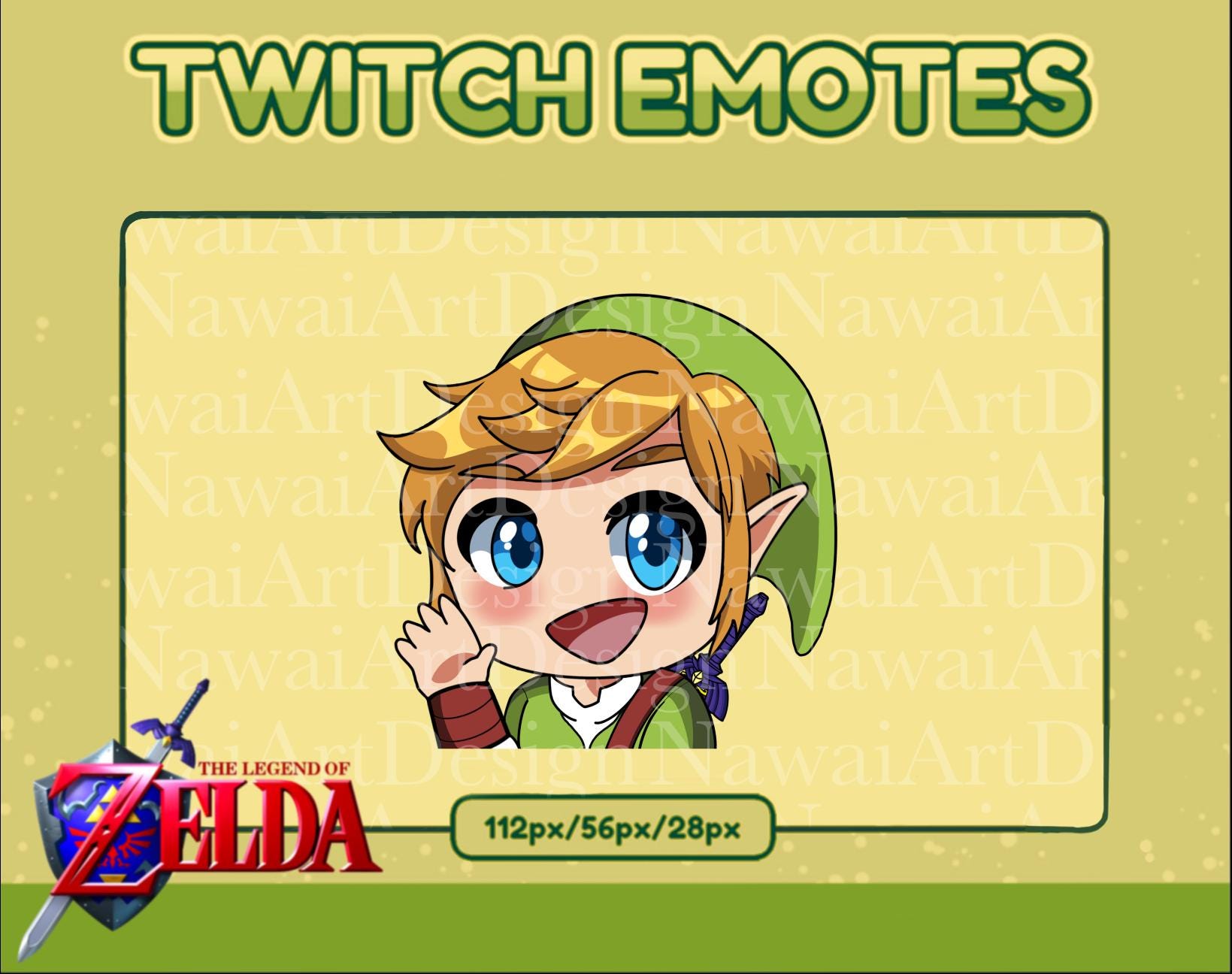 Link Emote Pack| Legend of Zelda| Twitch/discord Icon| Kawaii Chibi ...