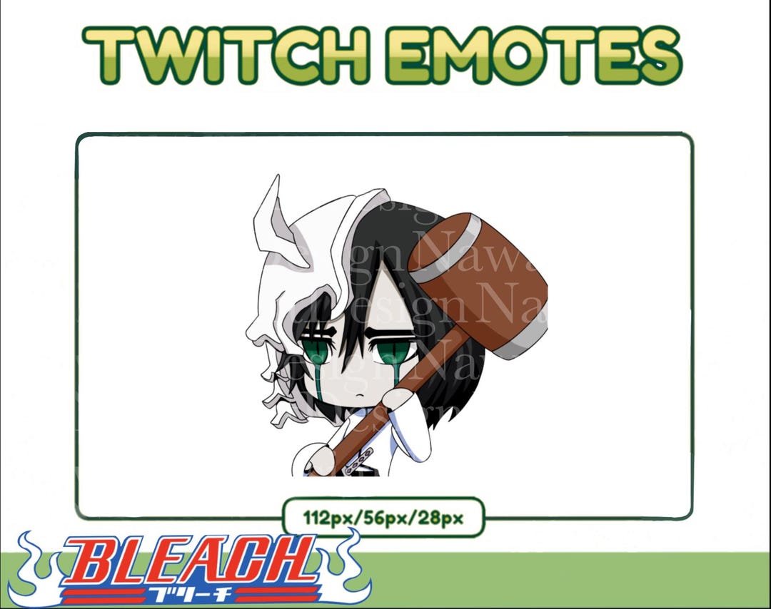 Uluqiorra Bonk Emote| Bleach| Twitch/discord Icon| Kawaii Anime Chibi ...