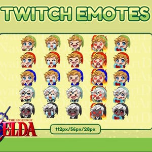 Link Ultimate Mix & Match Emote Pack | Legend of Zelda| Twitch/discord ...