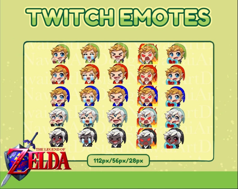 Link Ultimate Mix & Match Emote Pack | Legend of Zelda| Twitch/discord ...