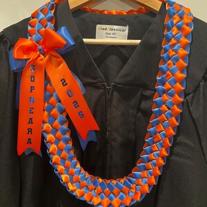 Customized High School or College Graduation Lei Stole - Match Your ...