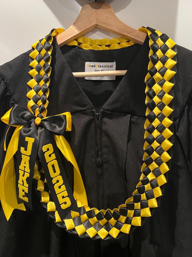 Customized High School or College Graduation Lei Stole - Match Your ...