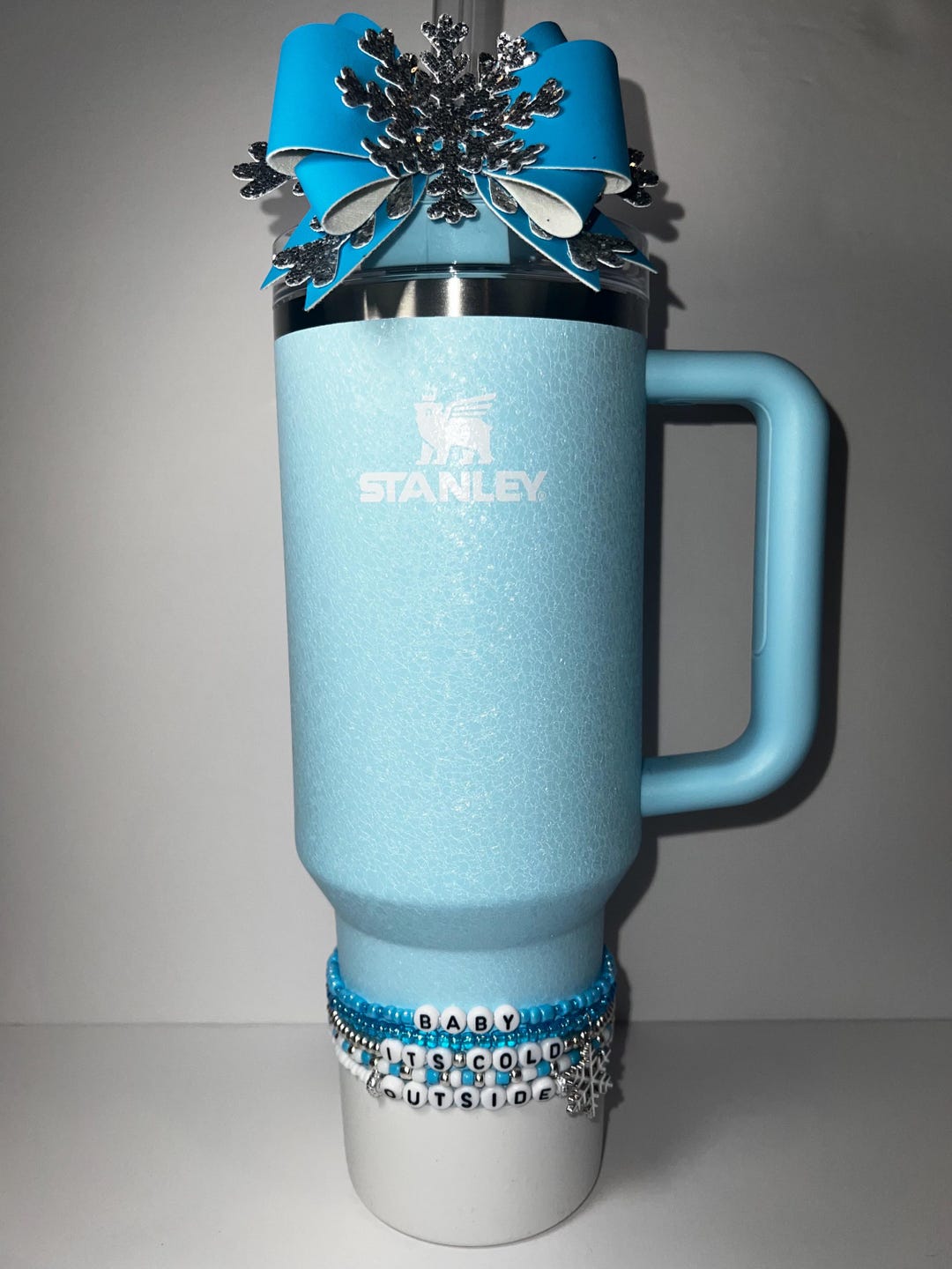Snowflake Baby It’s Cold Outside Stanley Tumbler Boot Topper Bracelet ...