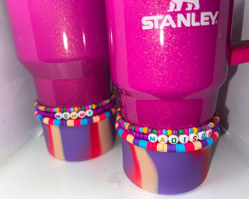 Mommy & Me Stanley Tumbler Boot Topper - Cup Friendship Bracelet Stacks ...