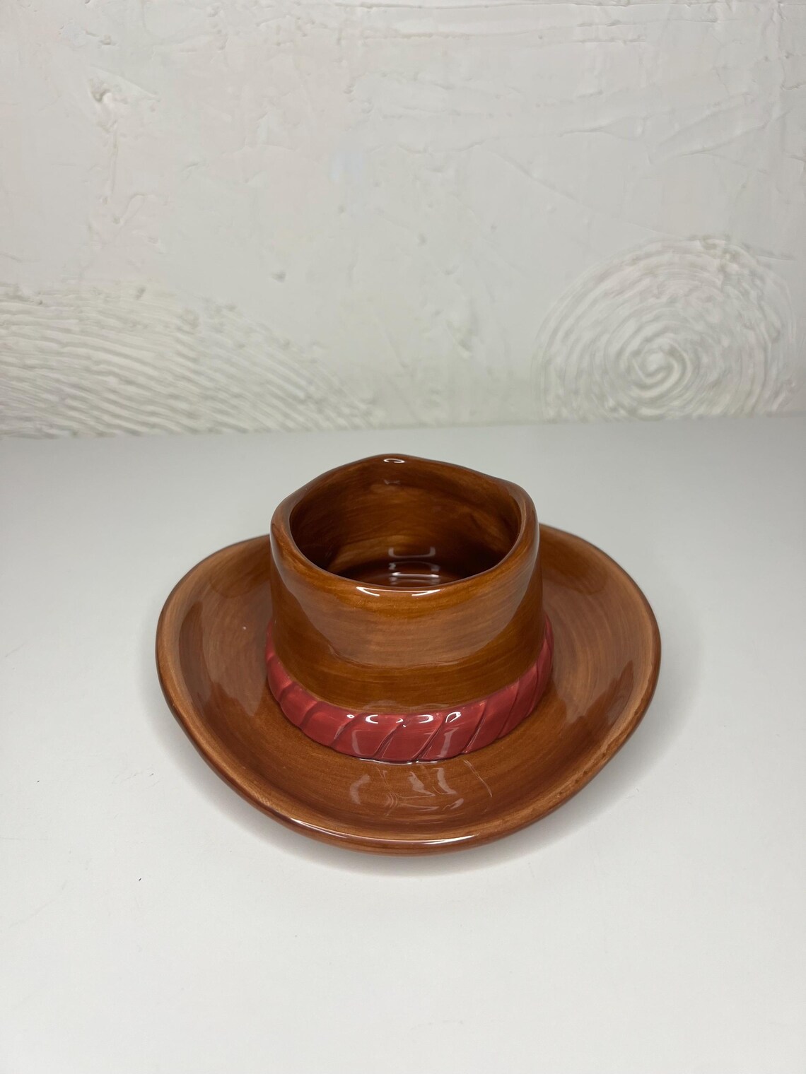 Vintage Ceramic Cowboy Hat Condiment Dish - Rustic Western-themed ...