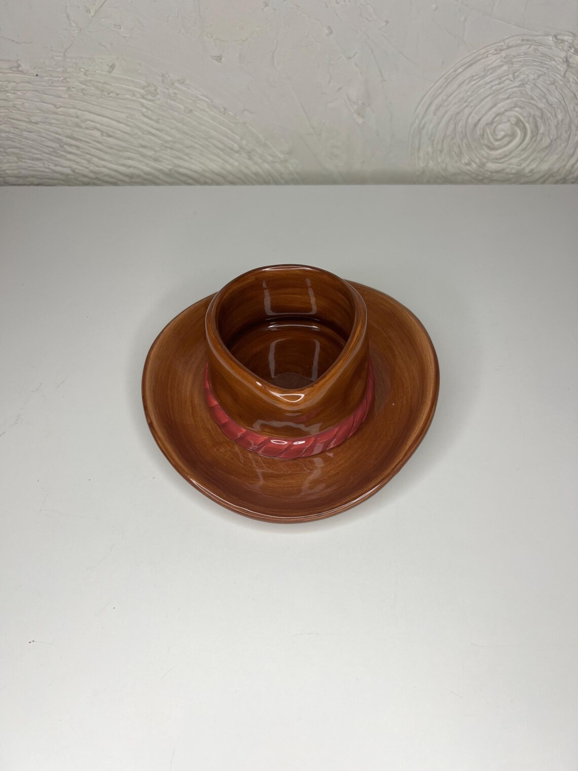 Vintage Ceramic Cowboy Hat Condiment Dish - Rustic Western-themed ...
