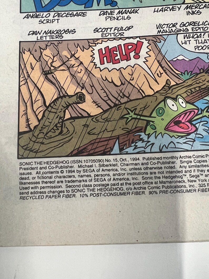 Sonic the Hedgehog Comic No. 15, Oct 1994 – Vintage Archie Comics | Dr ...